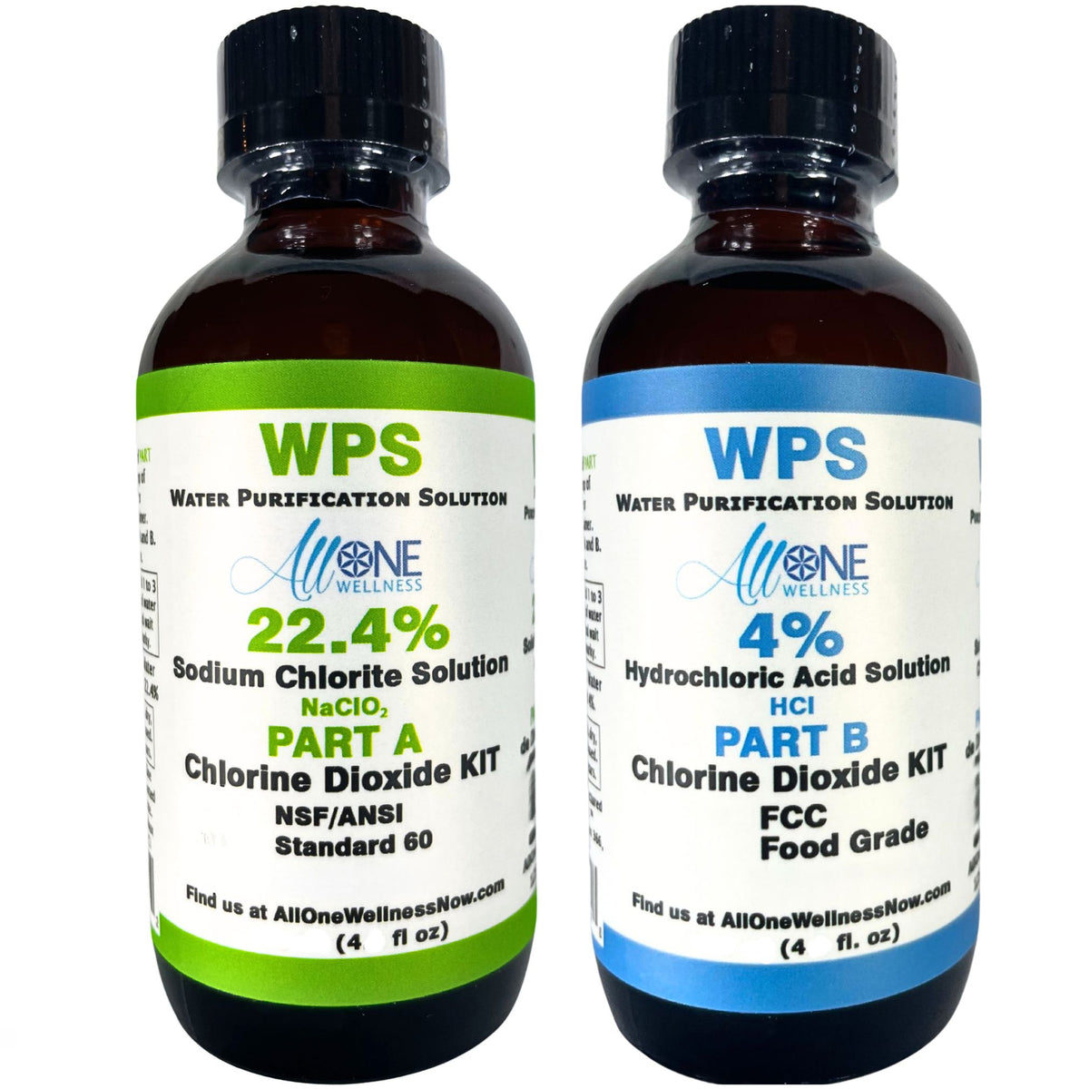 WPS KIT Water Purification Sodium Chlorite 22.4% & HCl 4% – AllOne Wellness