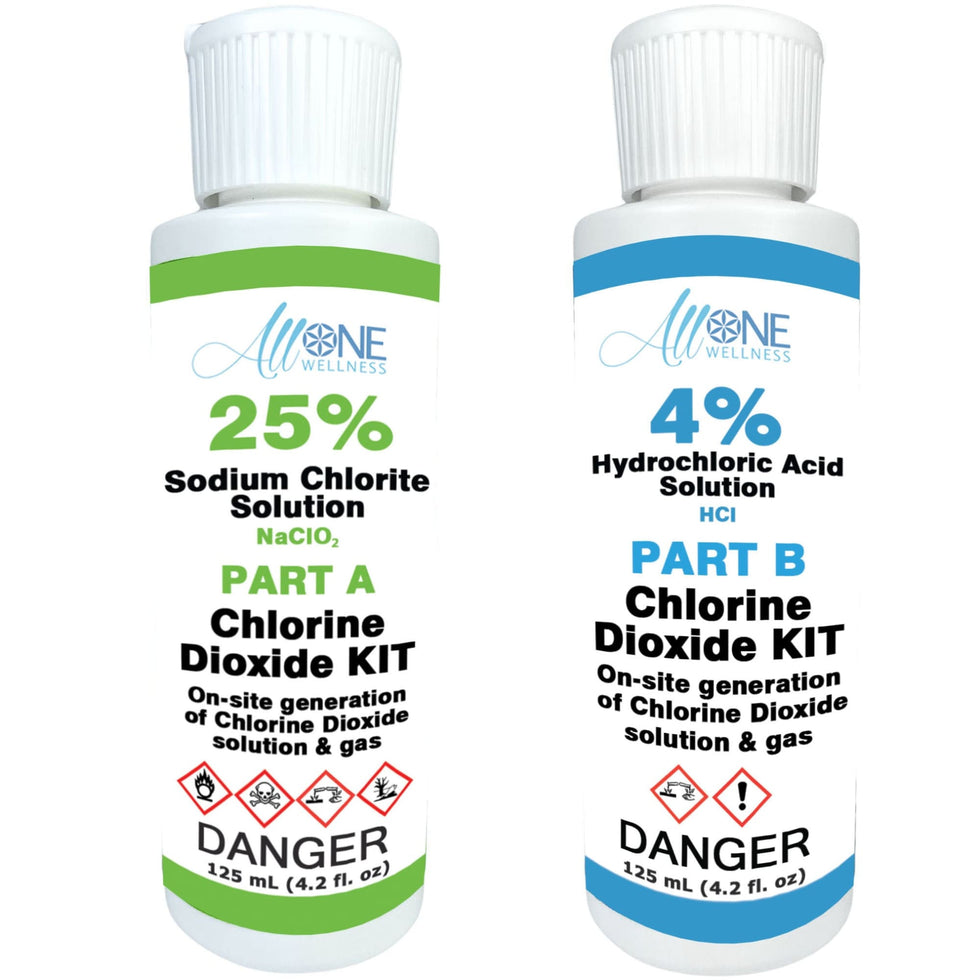 Chlorine Dioxide Kit Sodium Chlorite 25% HCL 4% CDS Plastic 4 oz ...