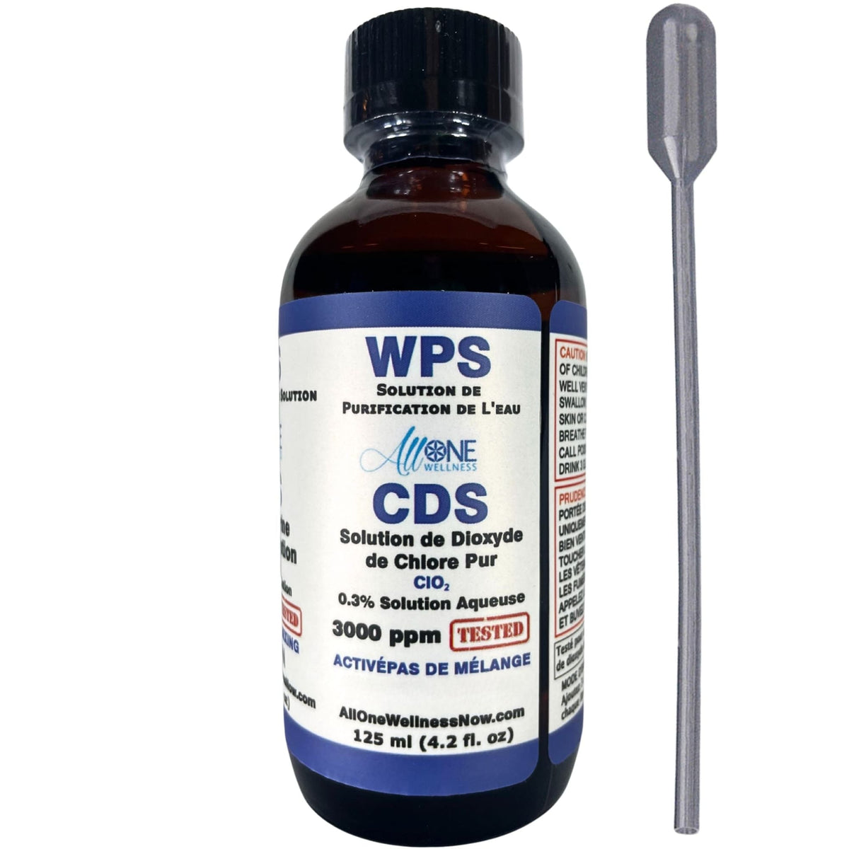 WPS CDS 3000 PPM Water Purification Pure Chlorine Dioxide Solution – AllOne Wellness