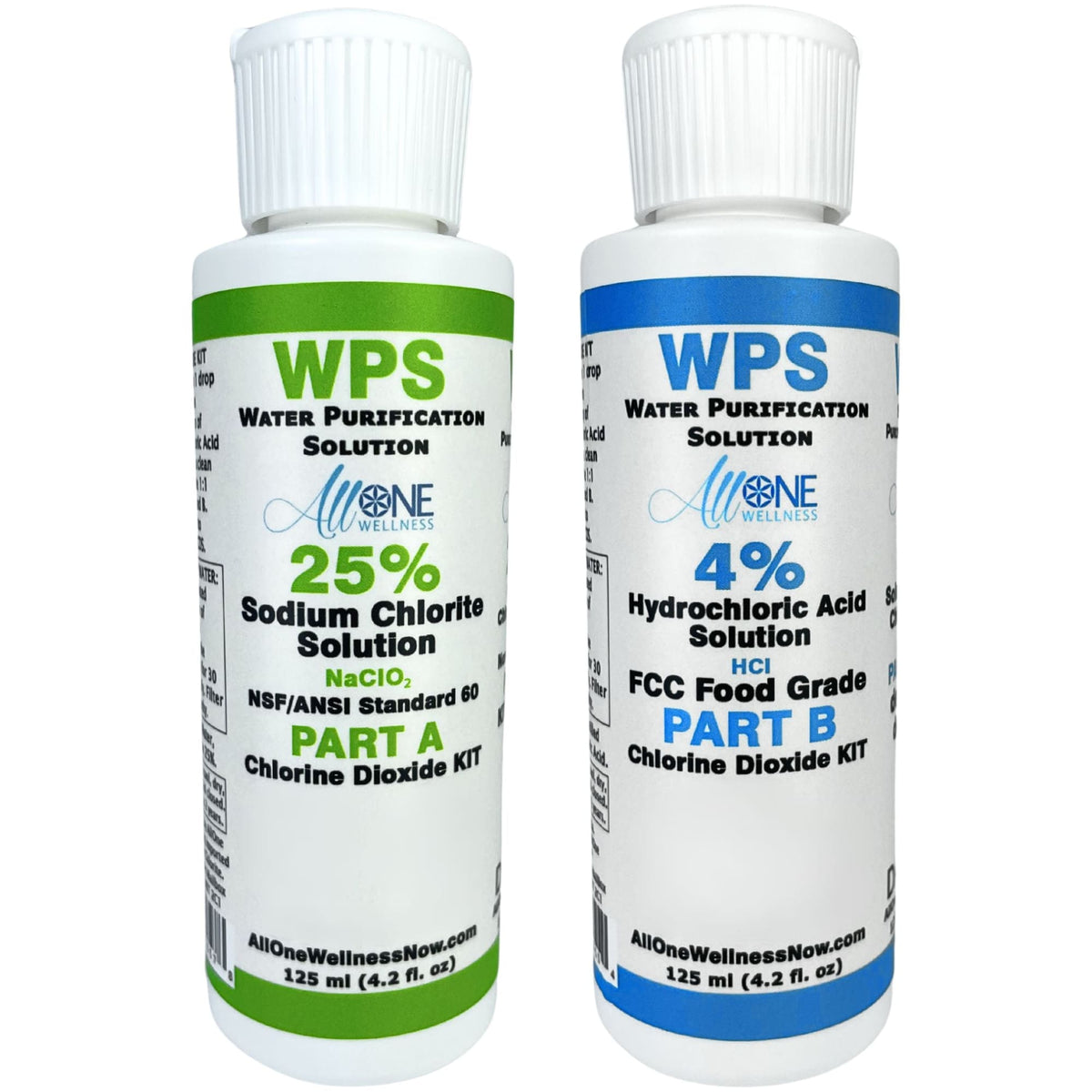 Chlorine Dioxide KIT Sodium Chlorite 25% HCL 4% CDS Plastic 125mL ...