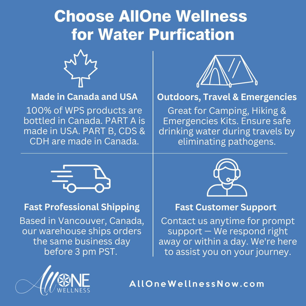 WPS CDS 3000 PPM Water Purification Pure Chlorine Dioxide Solution ...