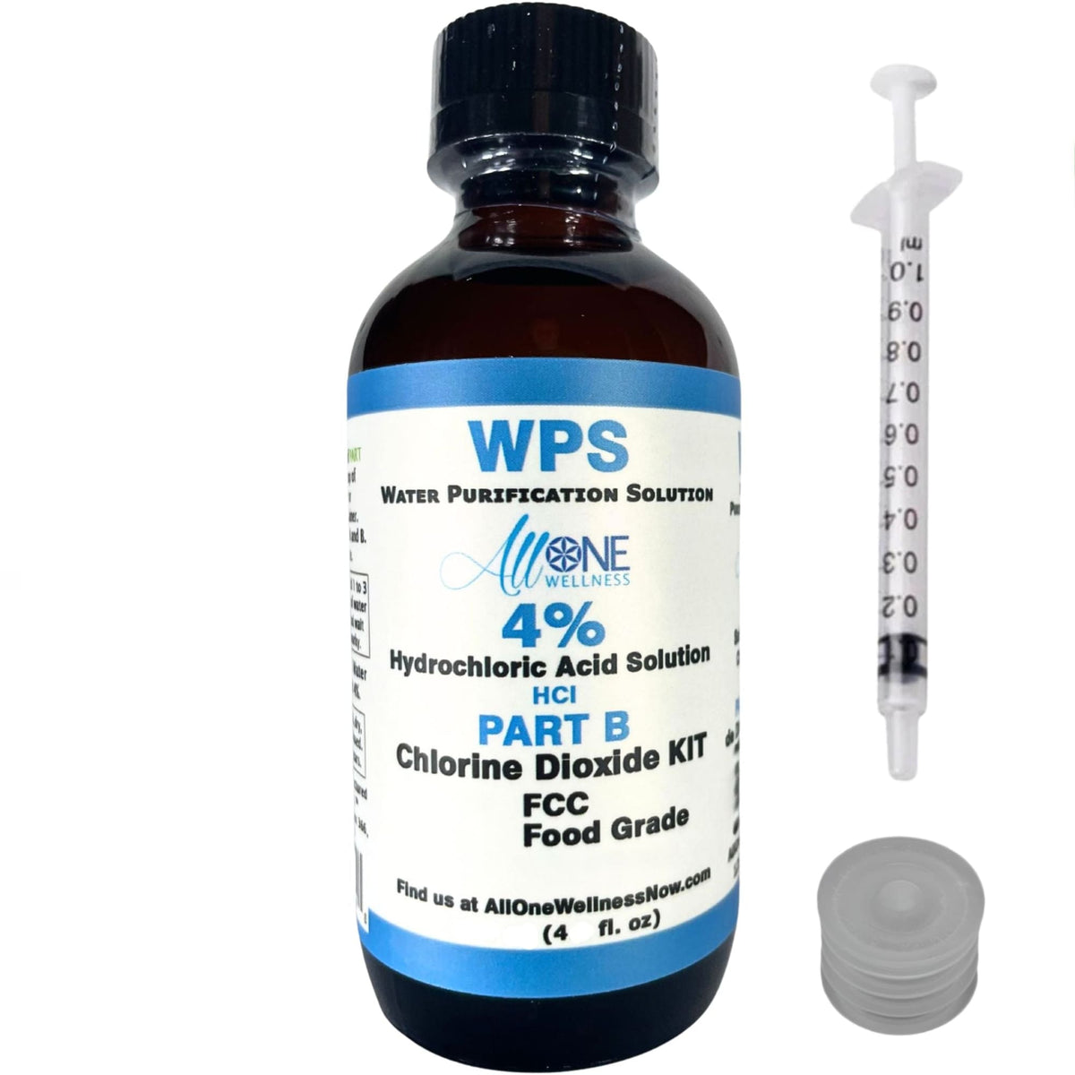 Chlorine Dioxide Kit Hydrochloric Acid Solution 4% PART B Glass 118mL ...